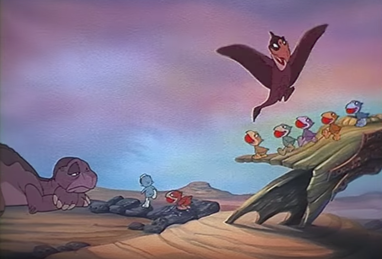 This clip from the classic film, The Land Before Time, accomplishes ...
