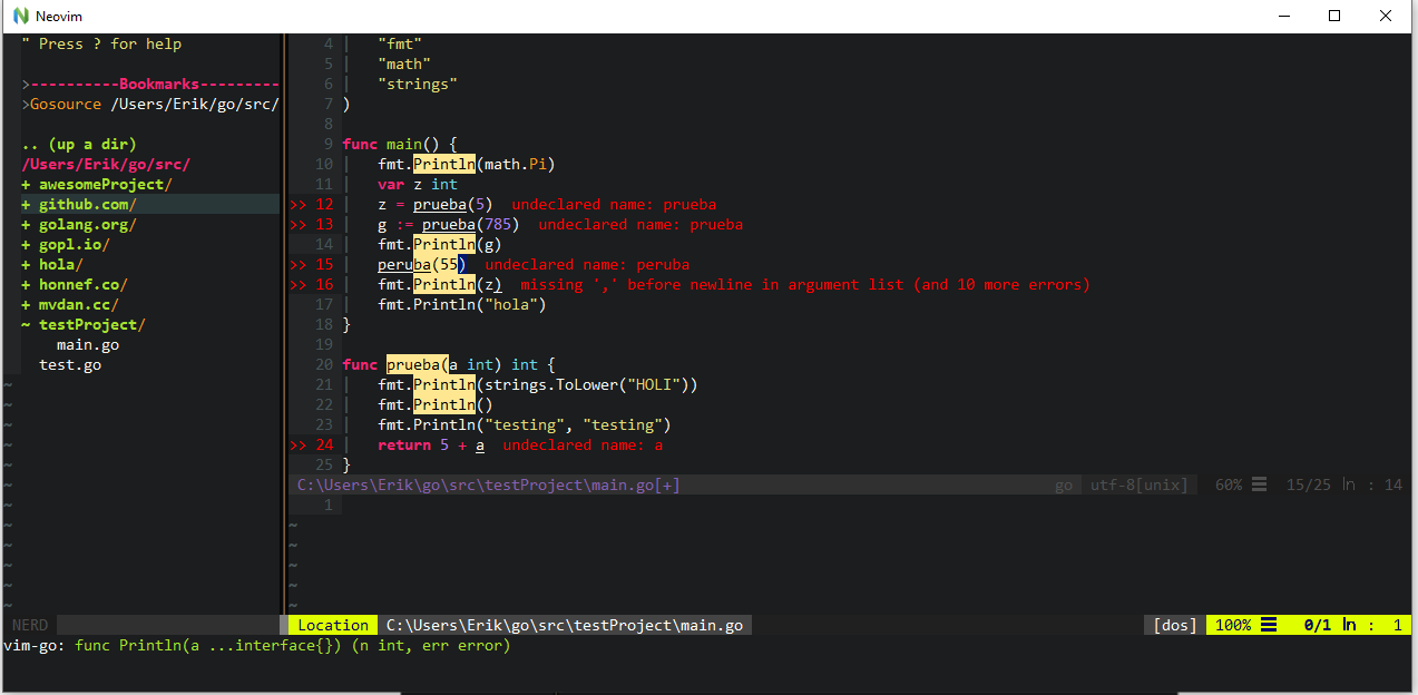 Neovim golang IDE con Windows 10. Como configurar neovim para trabajar… | by Erik Czumadewski ...
