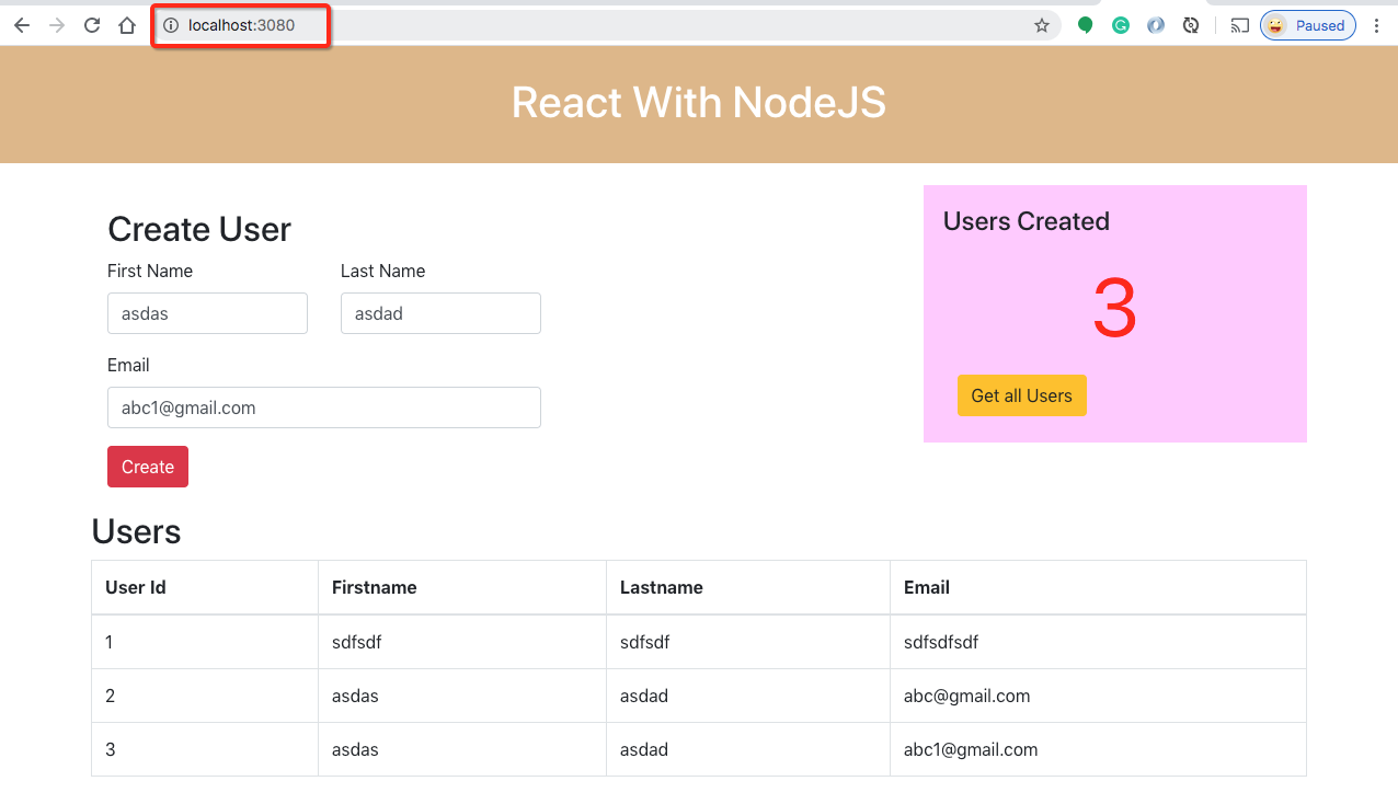 Dockerizing React App With Nodejs Backend By Bhargav