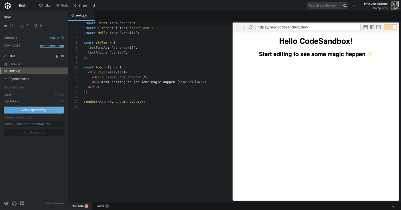 Announcing CodeSandbox 2.5. Announcing: Angular Support, Jest… | by ...