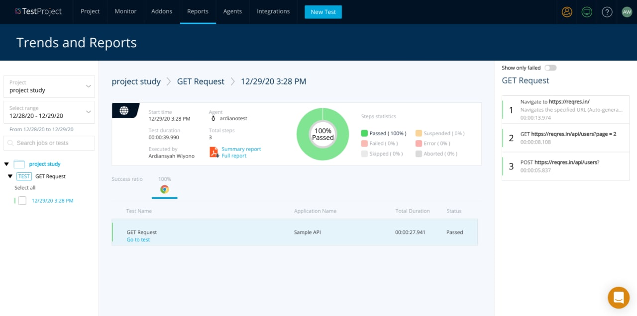 SAMPLE E2E REST API AUTOMATION TEST DENGAN TES PROJECT | by Aziz ...