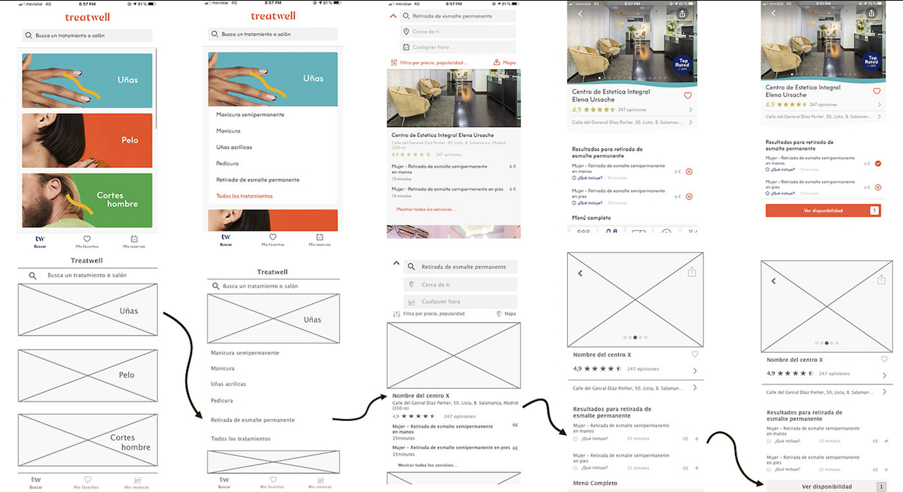 CHALLENGE 2: Wireframing. Flujo del usuario utilizando la app… | by Alana Zubizarreta | Medium