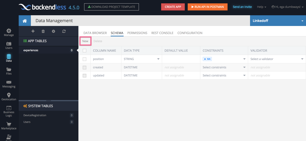 Build Linkedoff Using React Native Redux And Backendless — Part 3 Backendless Setup By Ega