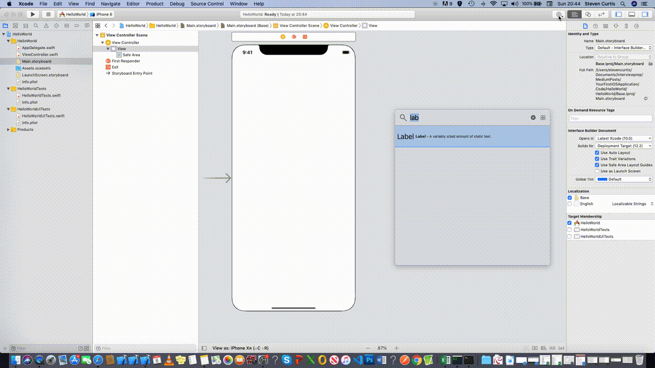 Your first iOS Application Using Xcode - The Startup - Medium