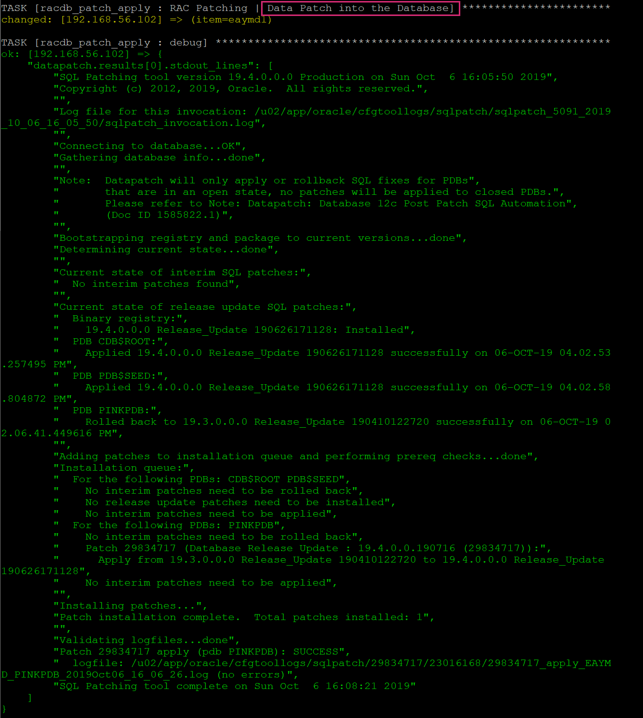 Devops Series Automate Of Oracle 19c Rac Release Update From 193 To 8693