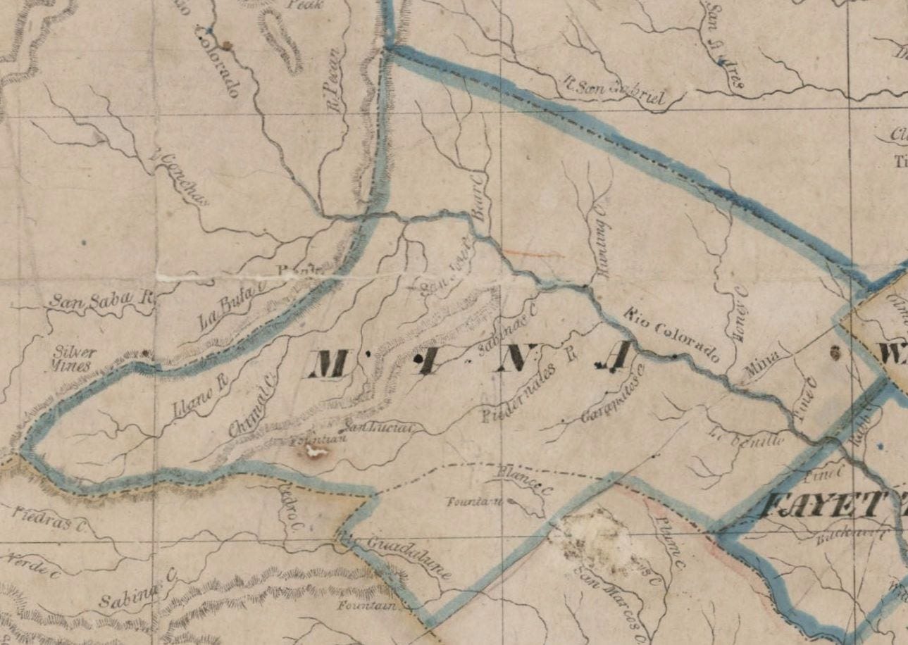 Map of the Republic of Texas shewing [sic] its division into Counties ...
