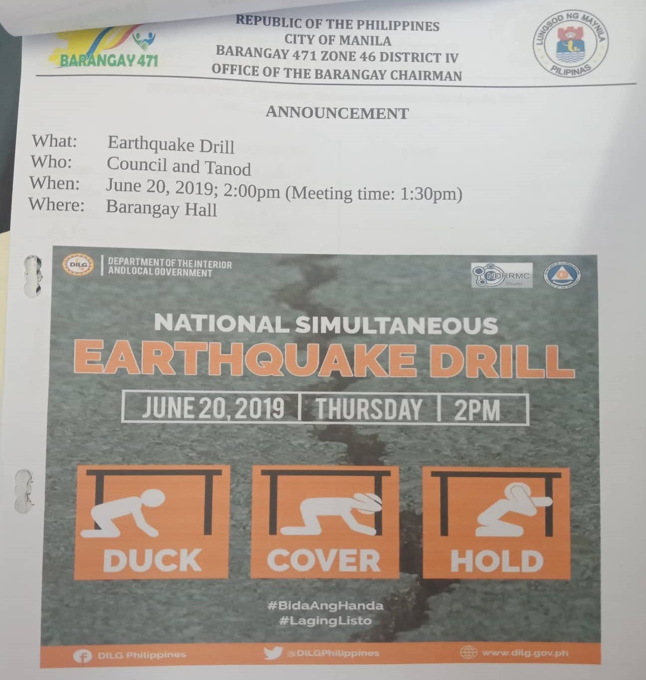 Module 4 — Disaster Risk Reduction Management in Our Barangay (471)