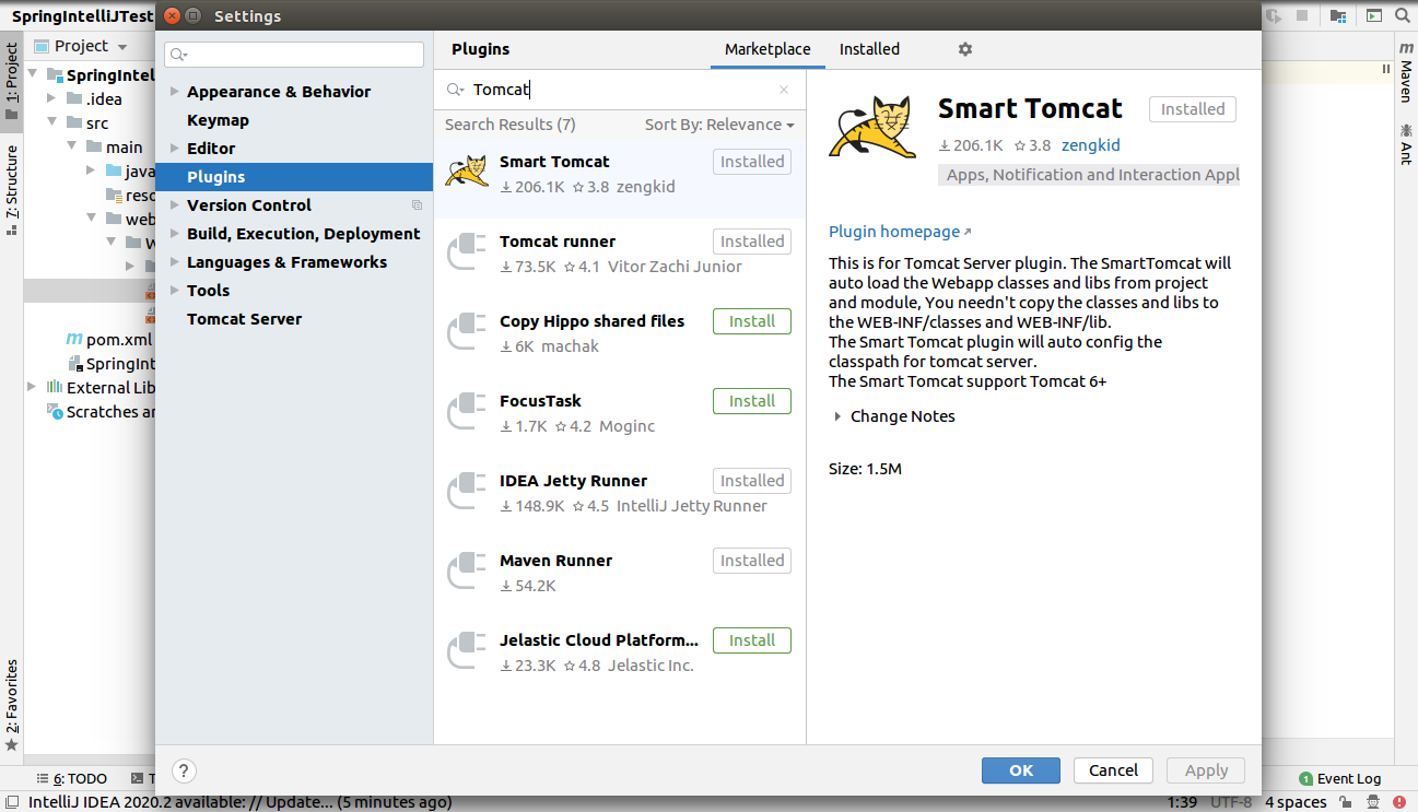 Create a Spring MVC project with maven and IntelliJ IDEA Community ...