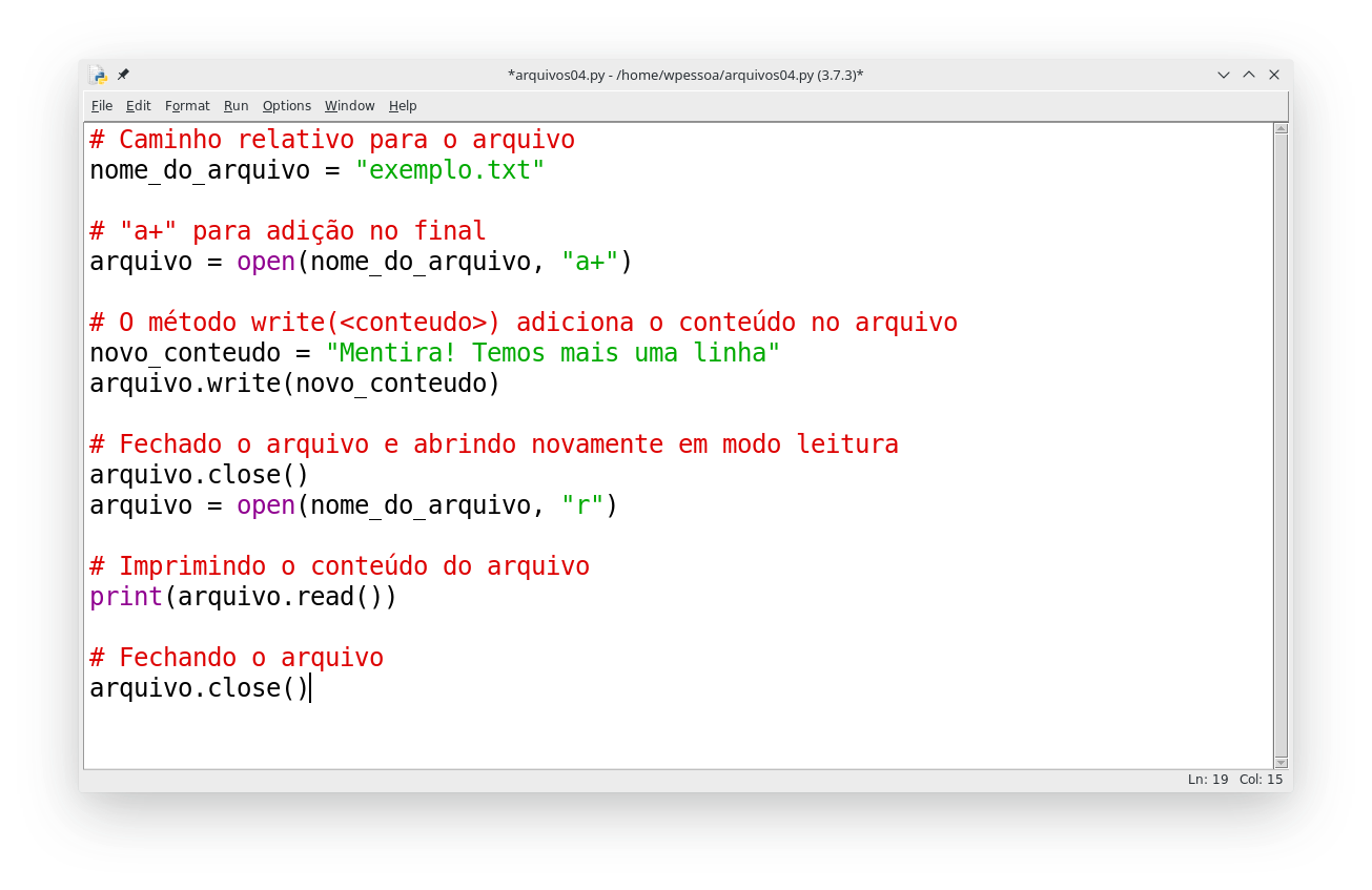 Arquivos. Leitura e Escrita de Arquivos | by Willian Pessoa | Reflexão ...
