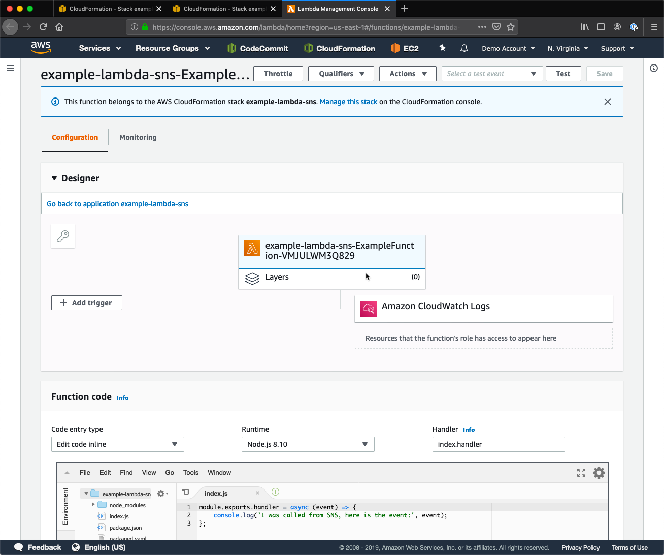 Subscribe An Aws Lambda Function To An Sns Topic In Cloudformation