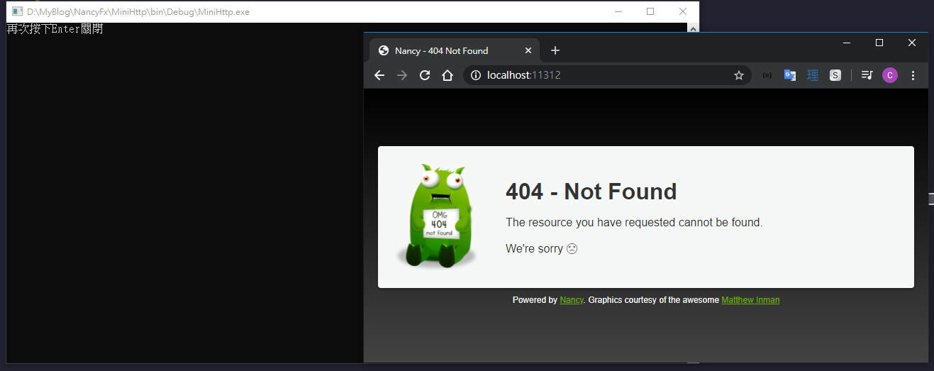 NancyFx 製作一個Console版本的WebAPI利器. 最近在工作的時候有一個要在機台上面先跟某個AP索取一個Port後到程式架設一個W… | by Jeff | Jeffcheng ...