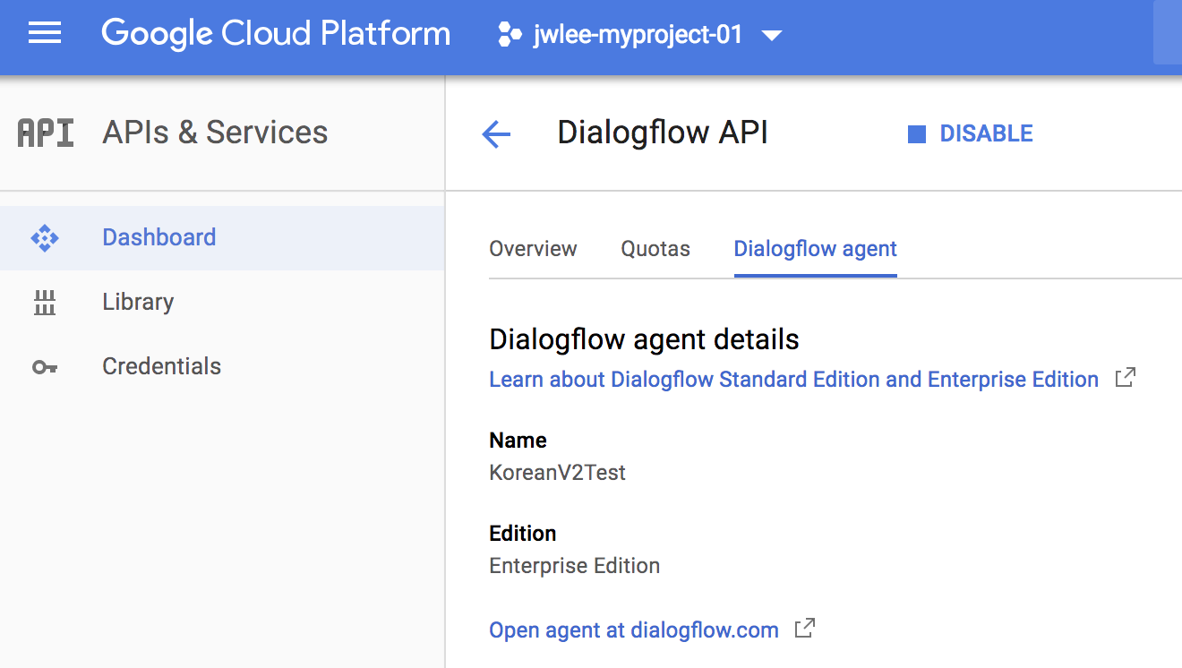 [GCP]Dialogflow 를 이용한 간단 챗봇 만들기 - 이정운 (Jungwoon Lee) - Medium