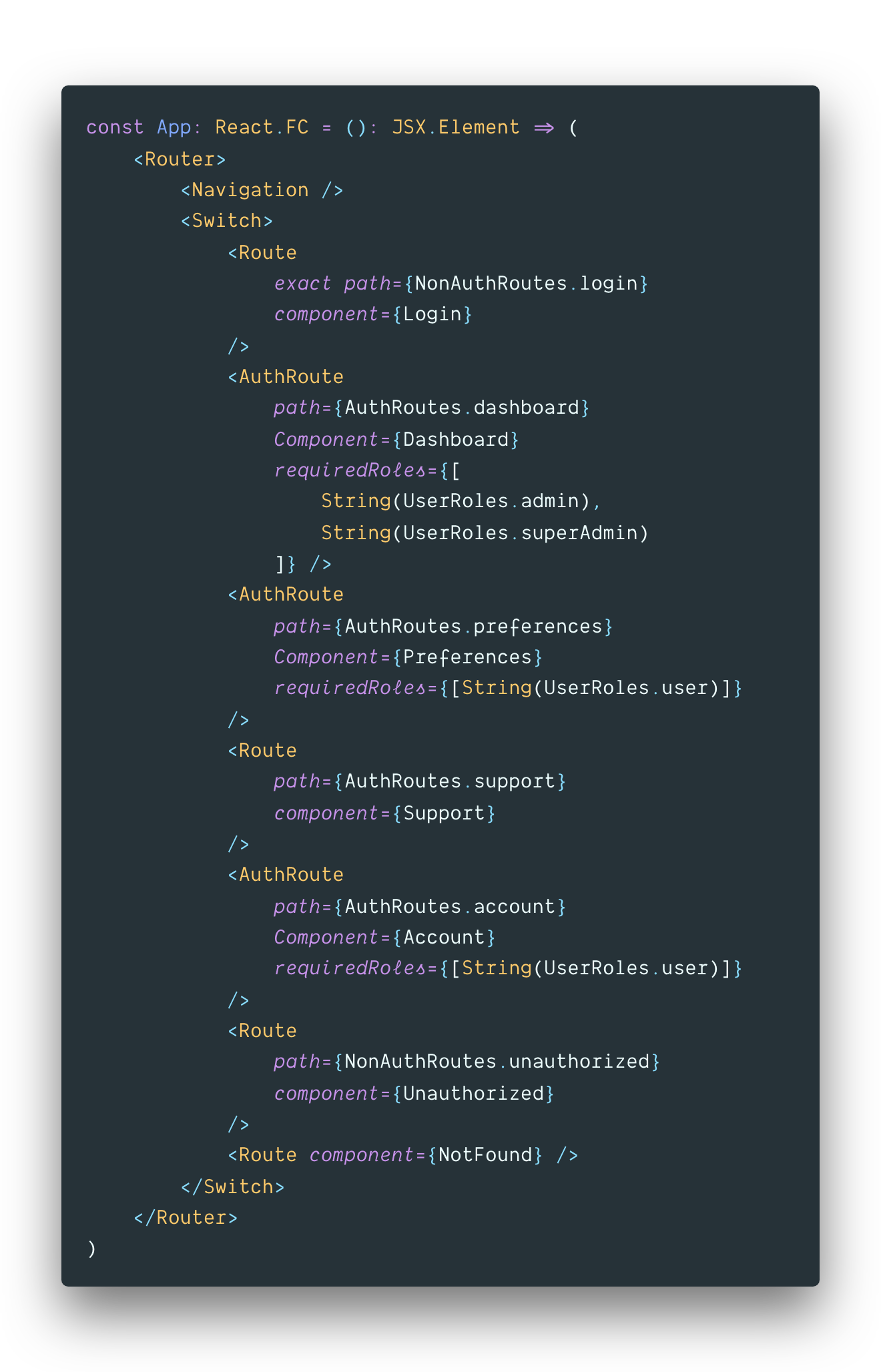 Role Based Authentication With React Router And Typescript By Tucker Blackwell Level Up Coding