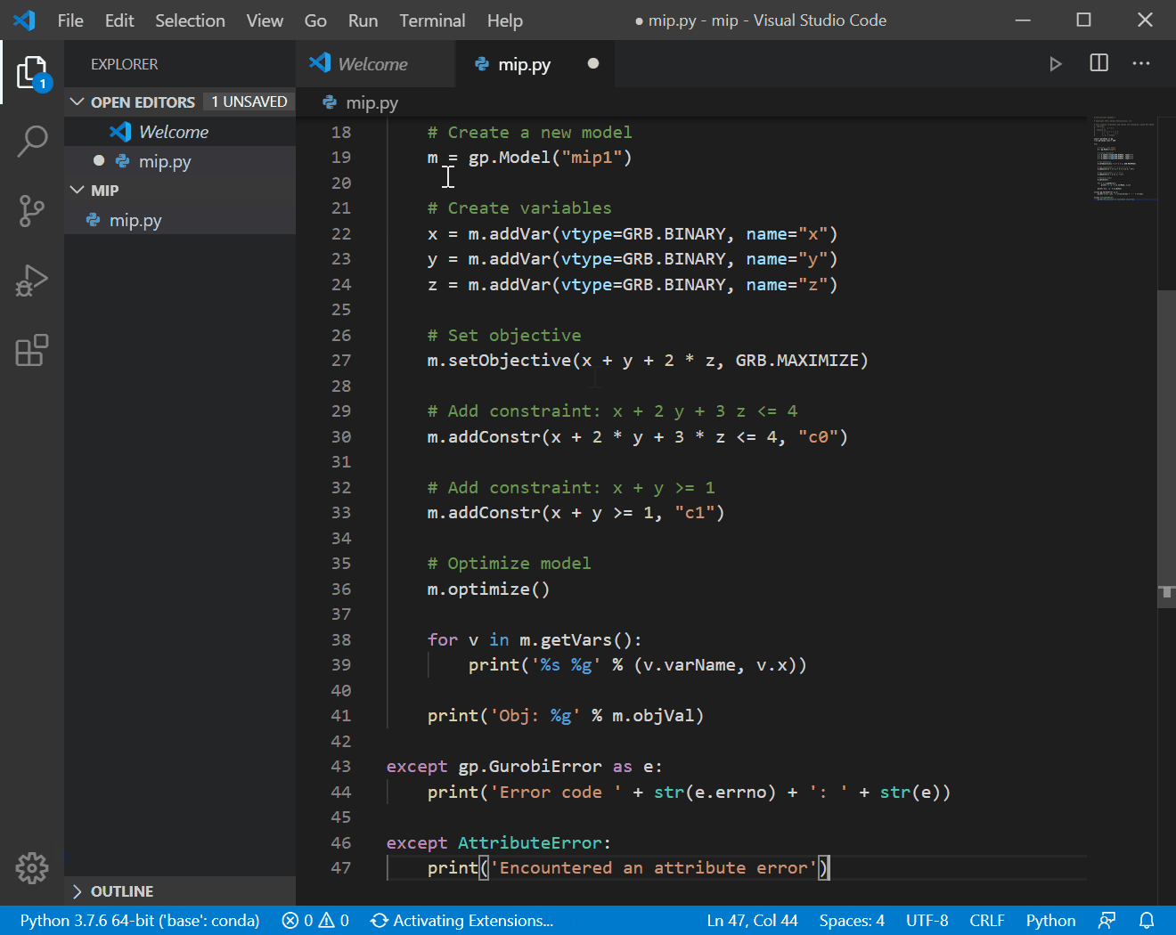 Setting up Anaconda for Linear Optimization with Gurobi | by Rafael ...
