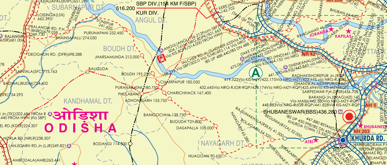 Khurda Jn — Bolangir new line construction in progress since 1994–1995 ...
