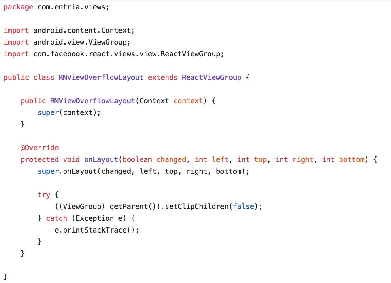 Solving View Overflow In Android Reactnative Entria Medium