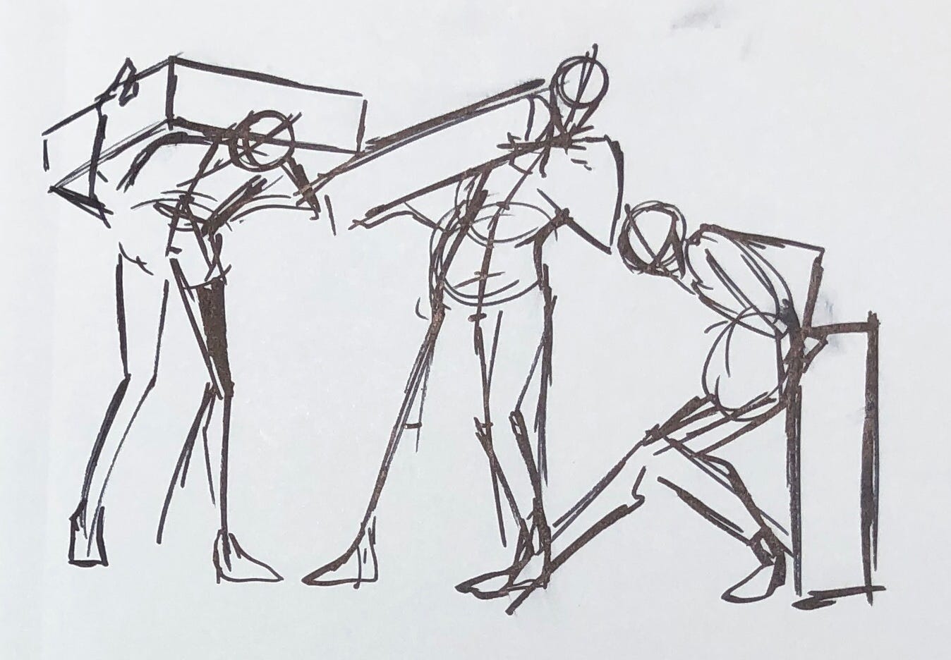 Gestural Drawings. In the beginning, we practiced the… | by Shannon Lin ...