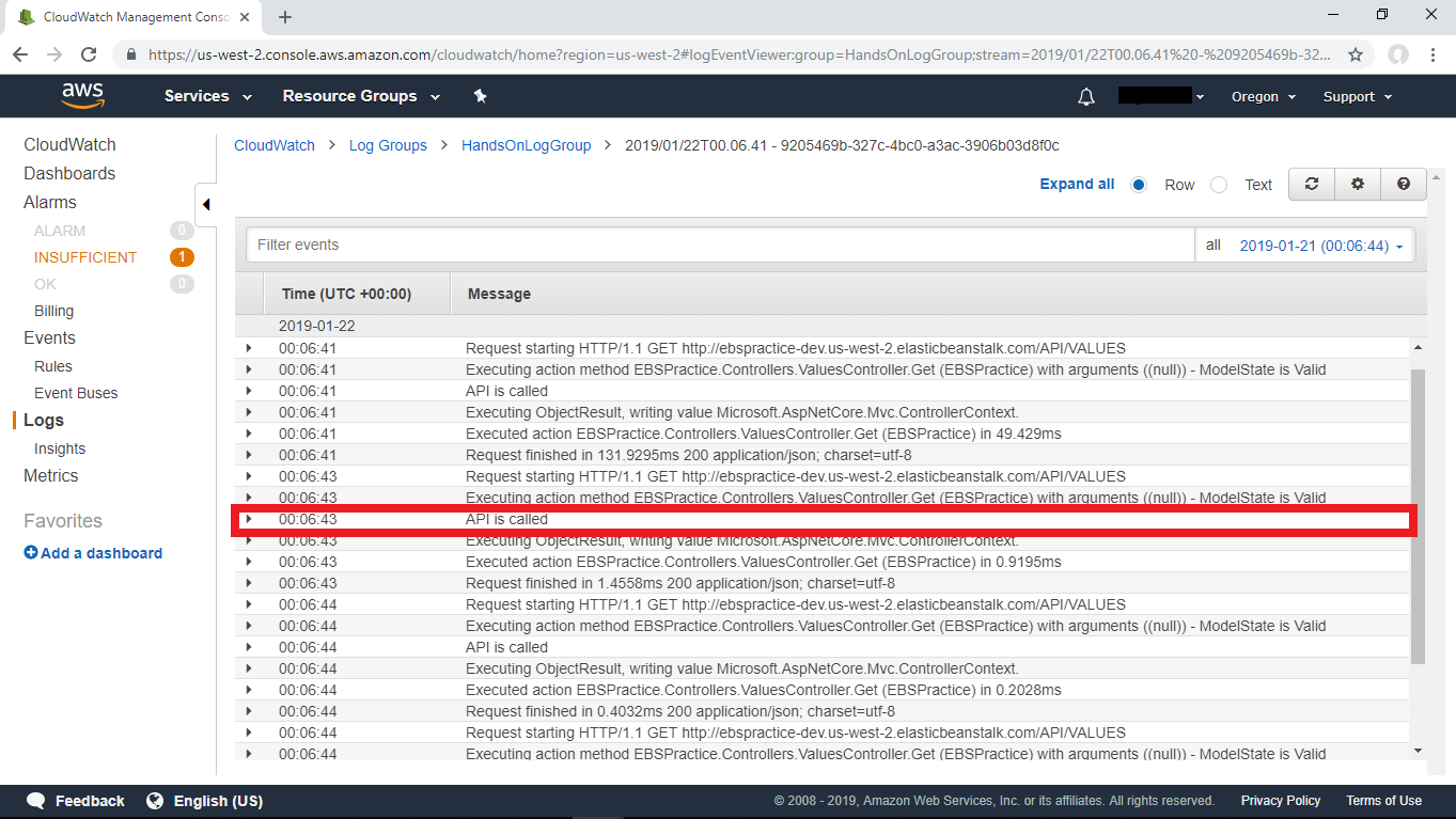 Logging data using .NET Core and Amazon Web Services | by Luis Felipe | Cloudy Days | Medium