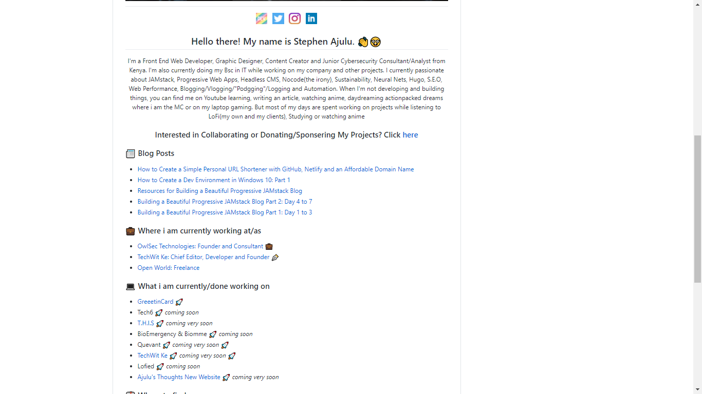 How to Create a stunning GitHub Profile Readme? | by Anshu Shandilya ...