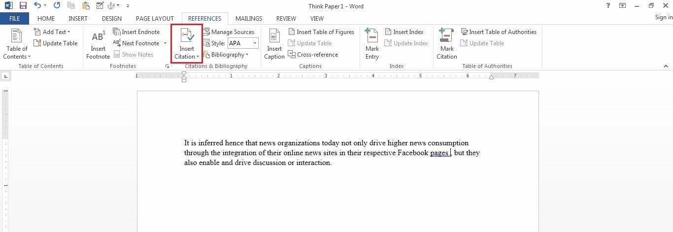 “Cite Your References”: Citation Tips and Tricks Using MS Word