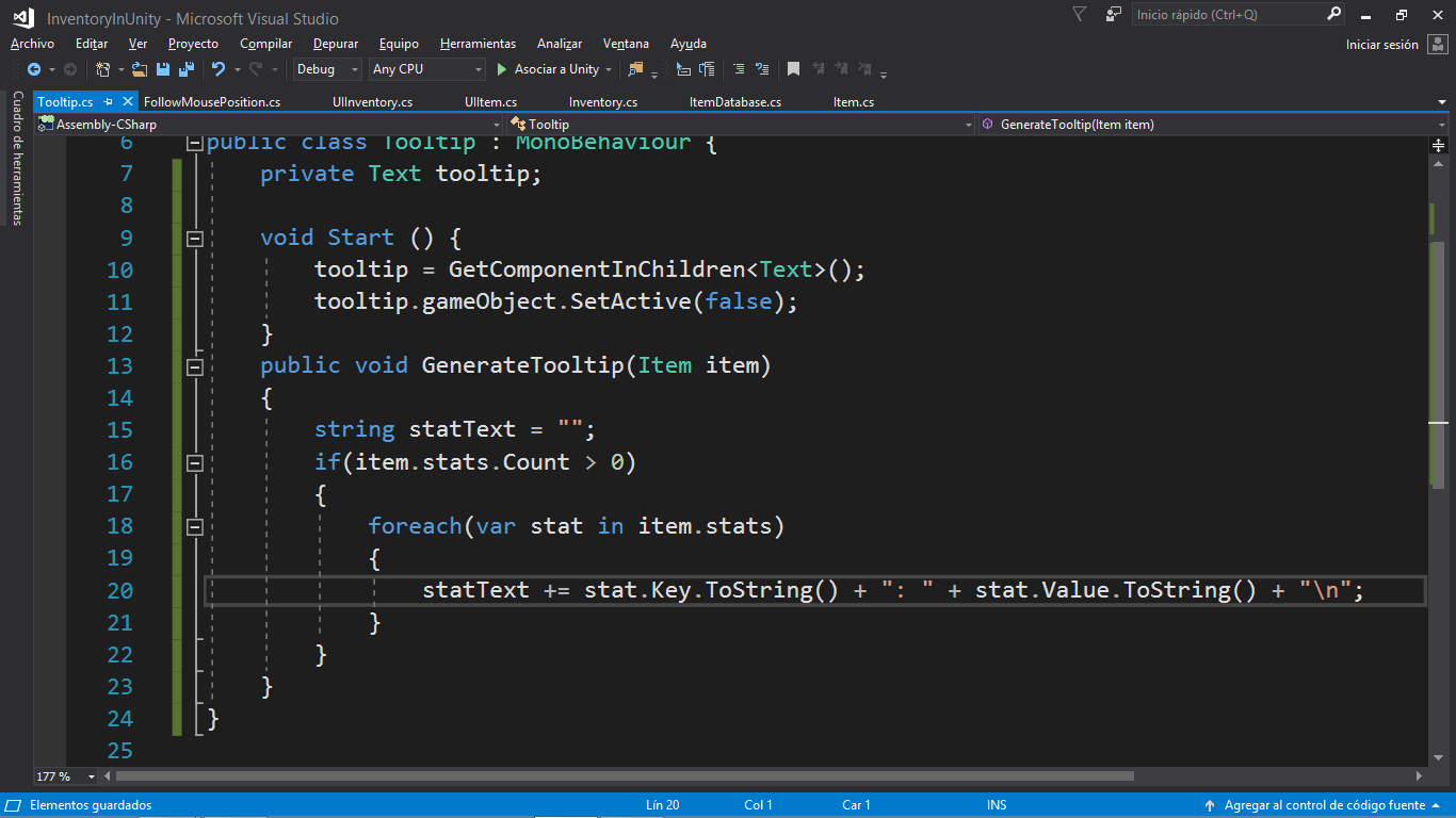Create An Unity Inventory Part 6 Generate Tooltip By Yone Moreno Jiménez Medium