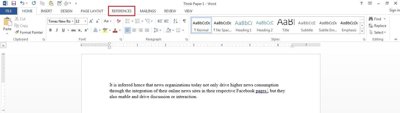 “Cite Your References”: Citation Tips and Tricks Using MS Word