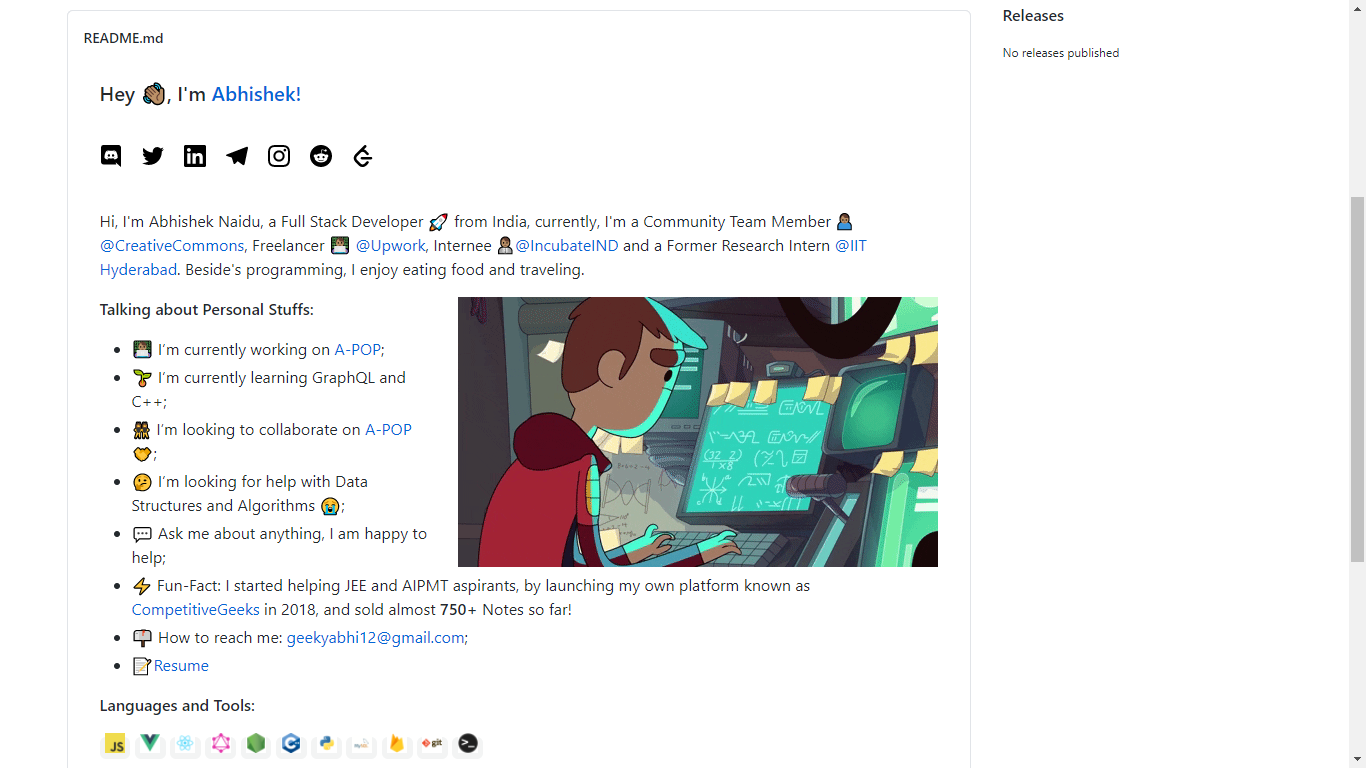 How to Create a stunning GitHub Profile Readme? | by Anshu Shandilya ...