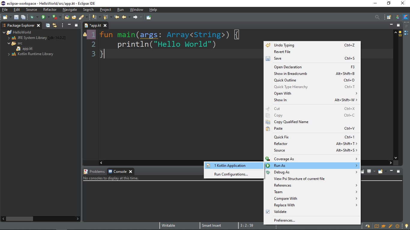 Rise of Kotlin (Part-2). Our first app — “Hello World” | by Ankur Kumar ...