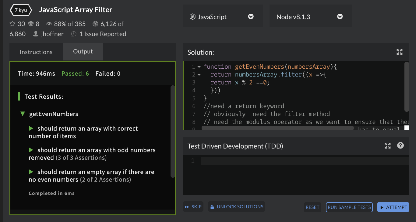 CodeWars: JavaScript Array Filter | by Priyesh Patel | Problem Solving ...