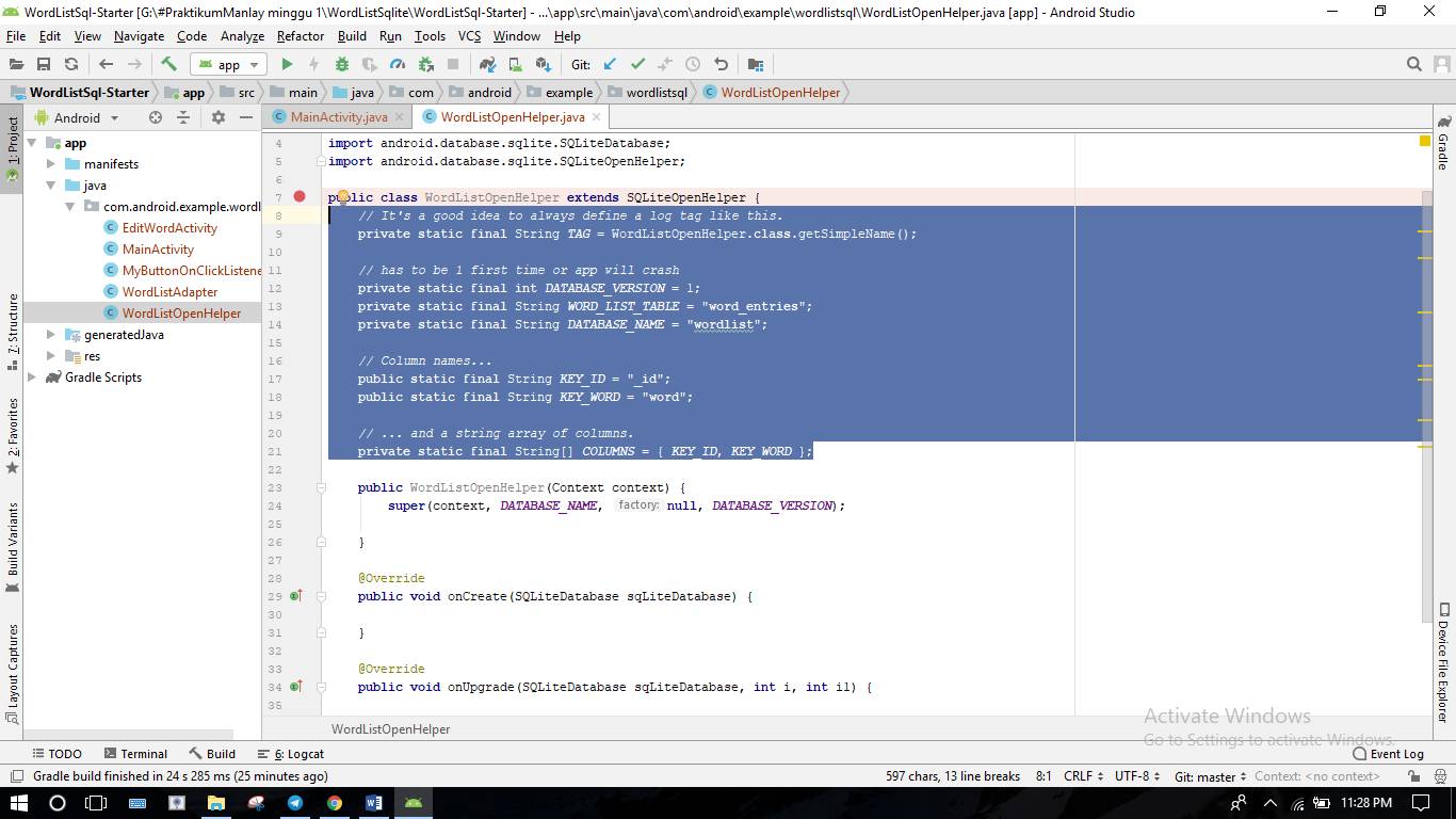 Pelajaran 10: Menyimpan data menggunakan SQLite | by Yasnita B | Medium