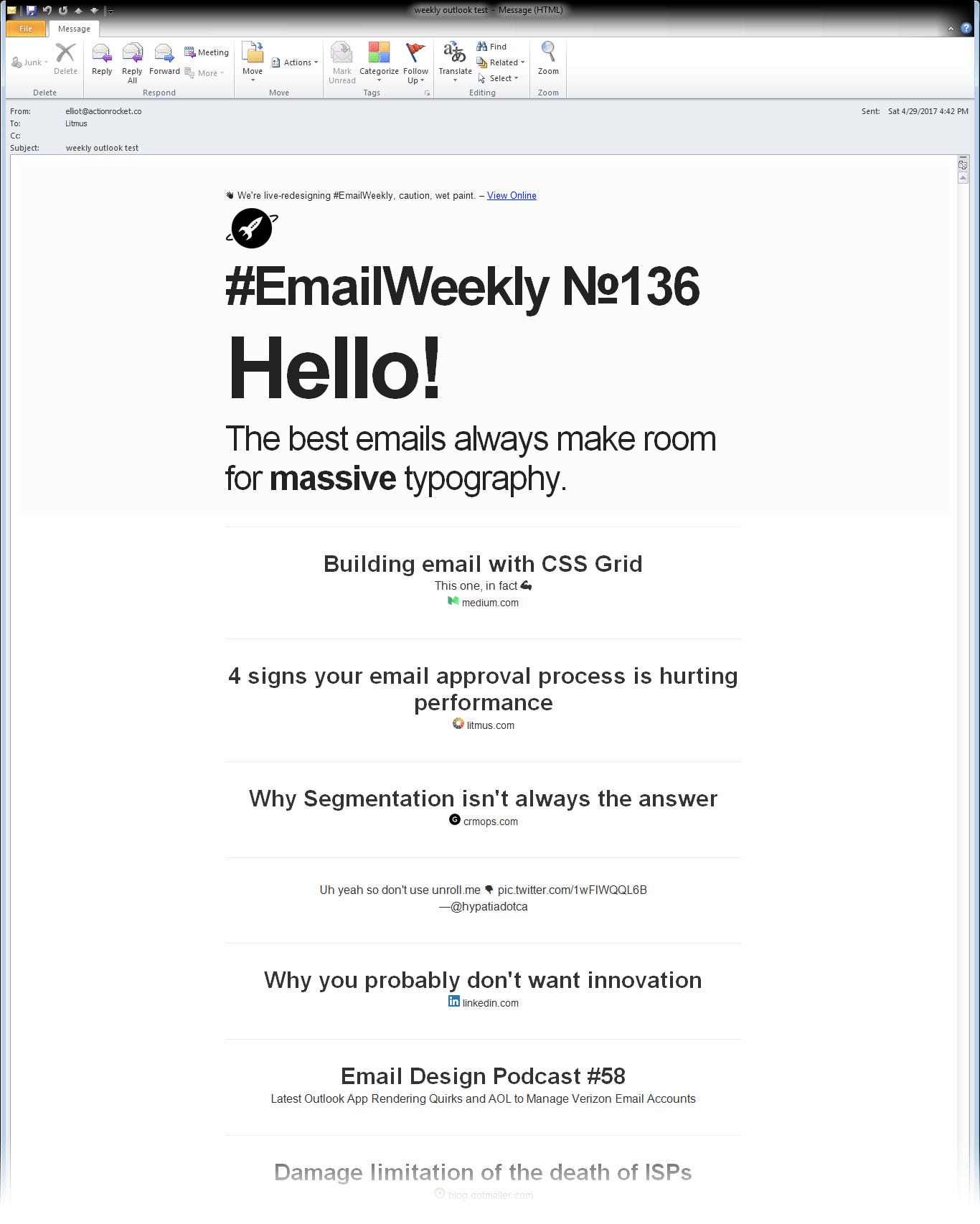 CSS Grid in Email — Making fallbacks work (#EmailWeekly Redesign — Week 3)