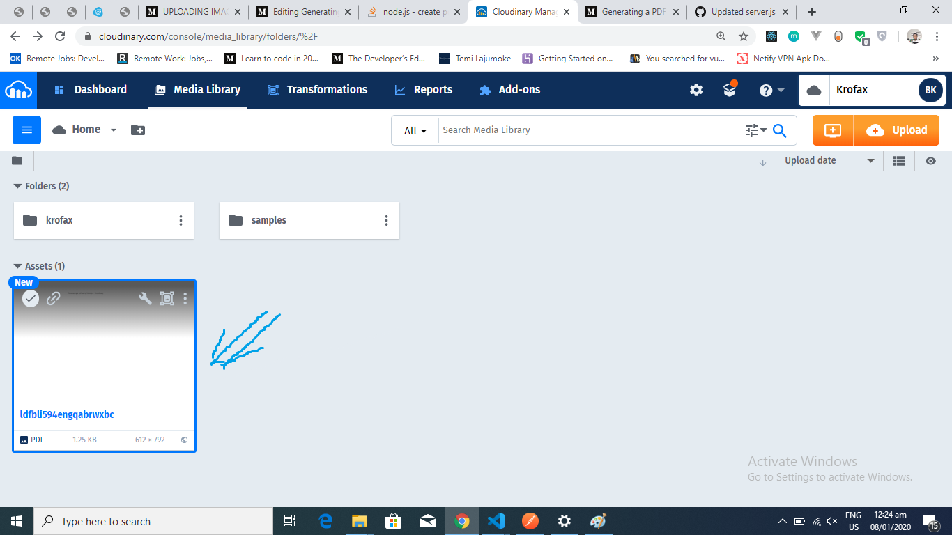 Generating a PDF with Node.Js & Express + Cloudinary | by Blessing krofegha | ITNEXT