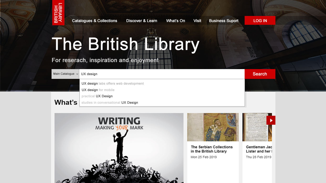 For Better UX Search: Redesigning The British Library Main And Search Pages
