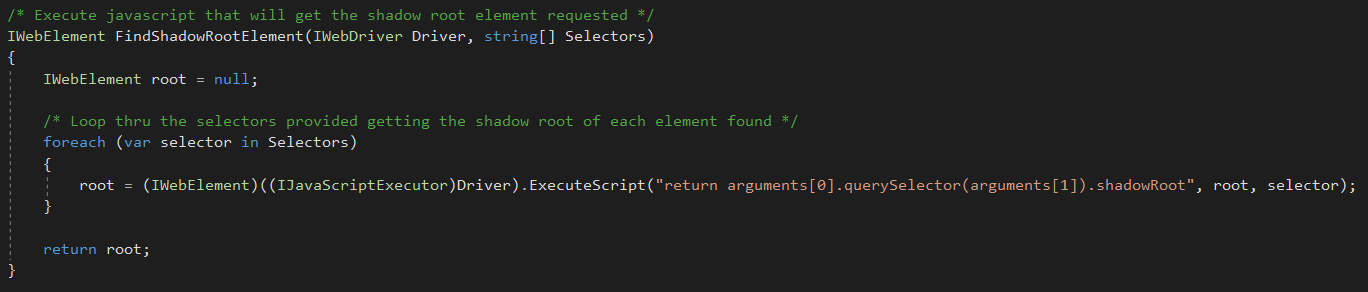 How to Find Web Elements in Shadow DOMs using Selenium WebDriver and C# | by Alan Canlin | Medium