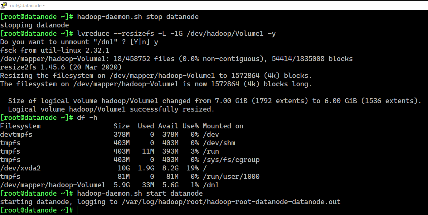 Integration of LVM with Hadoop Cluster and providing Elasticity to DataNode Storage | by ...