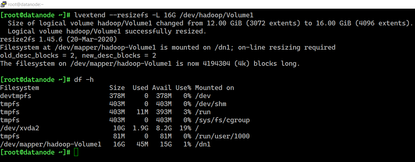 Integration of LVM with Hadoop Cluster and providing Elasticity to DataNode Storage | by ...