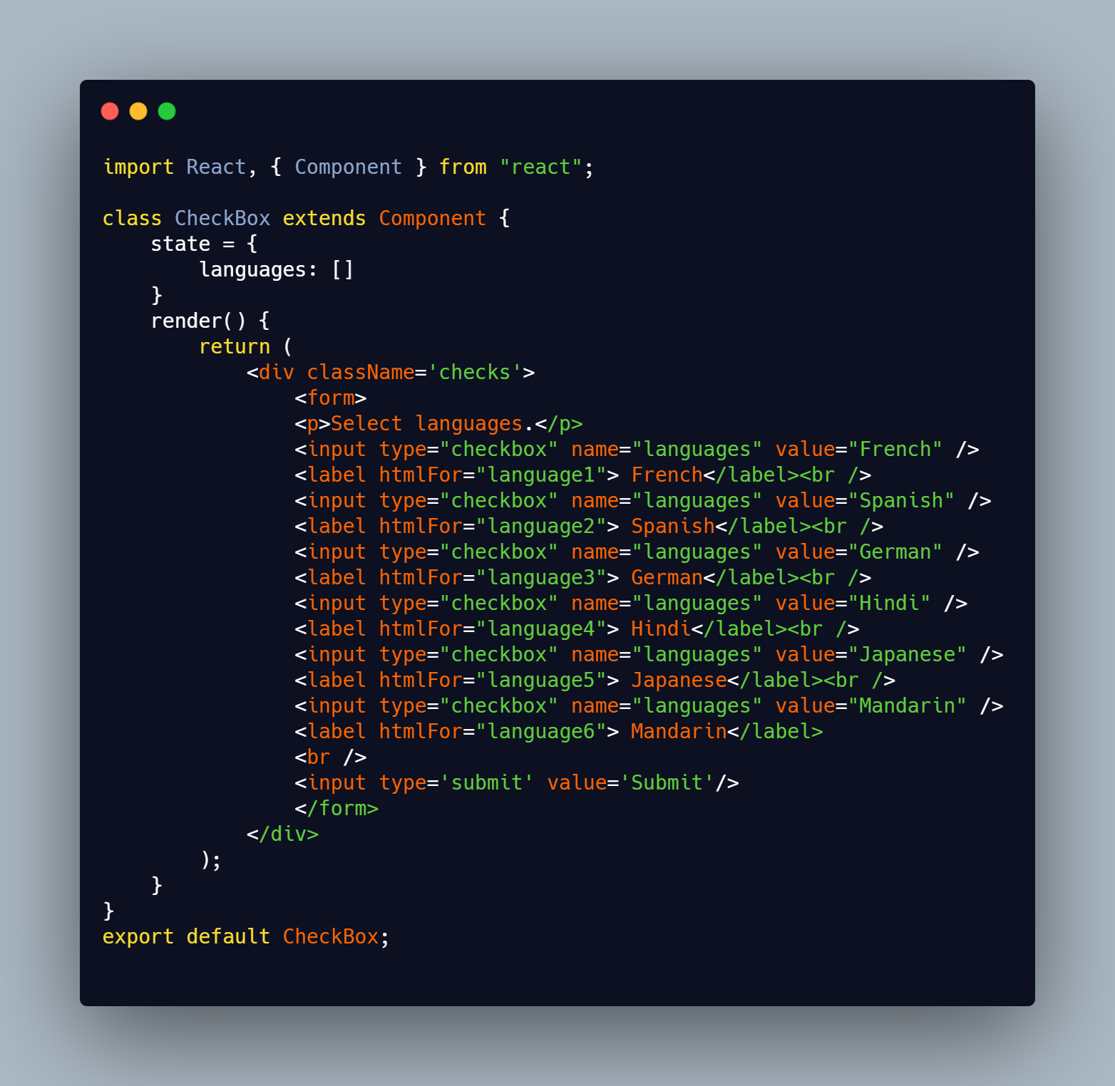 Handling Multiple Checkboxes In React Codex