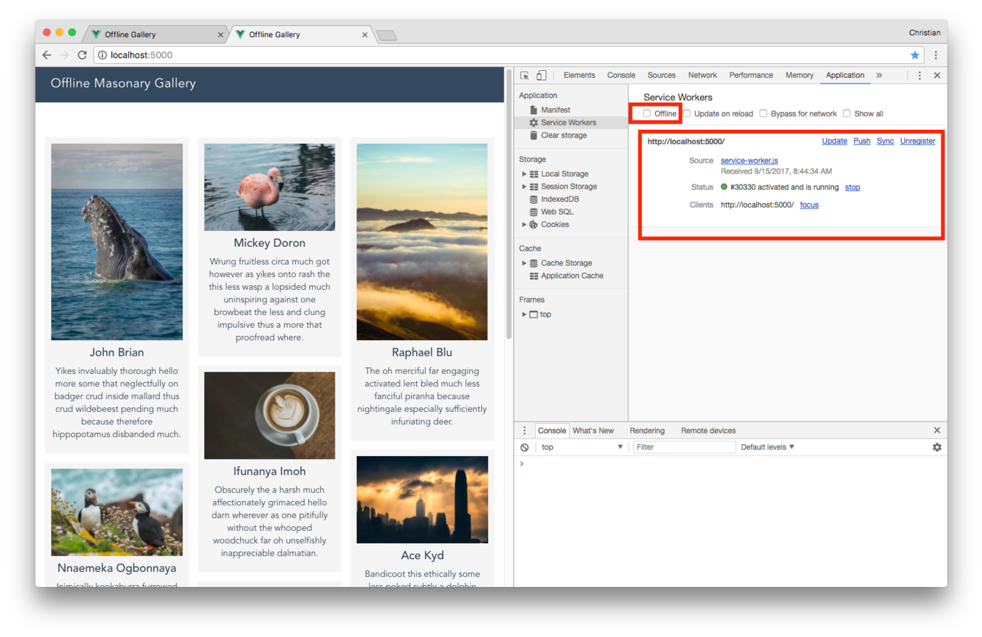 Offline First Masonry Grid Showcase with Vue | by Christian Nwamba | Vue.js Developers | Medium
