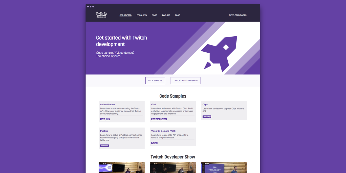 Get started quickly on Twitch with Code Samples | by Travis Brown ...
