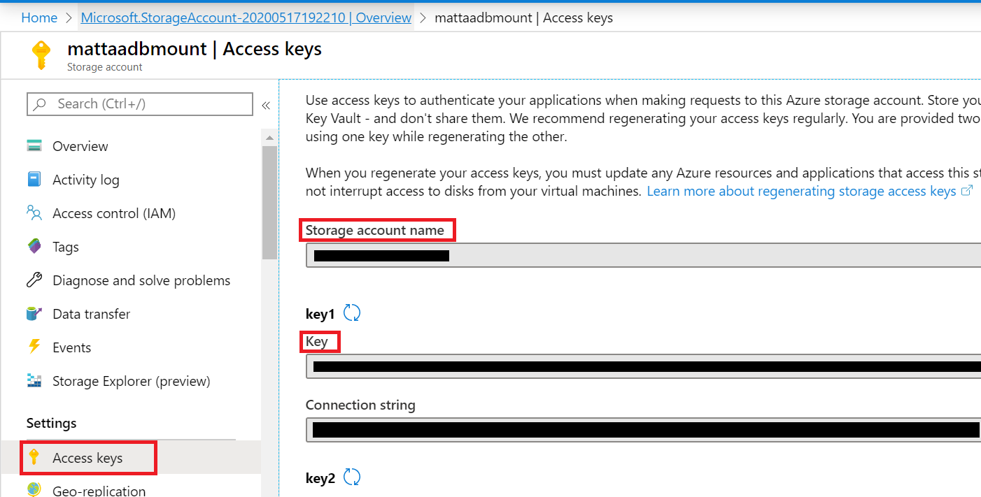 Using Secrets Api To Mount Azure Blob Securely On