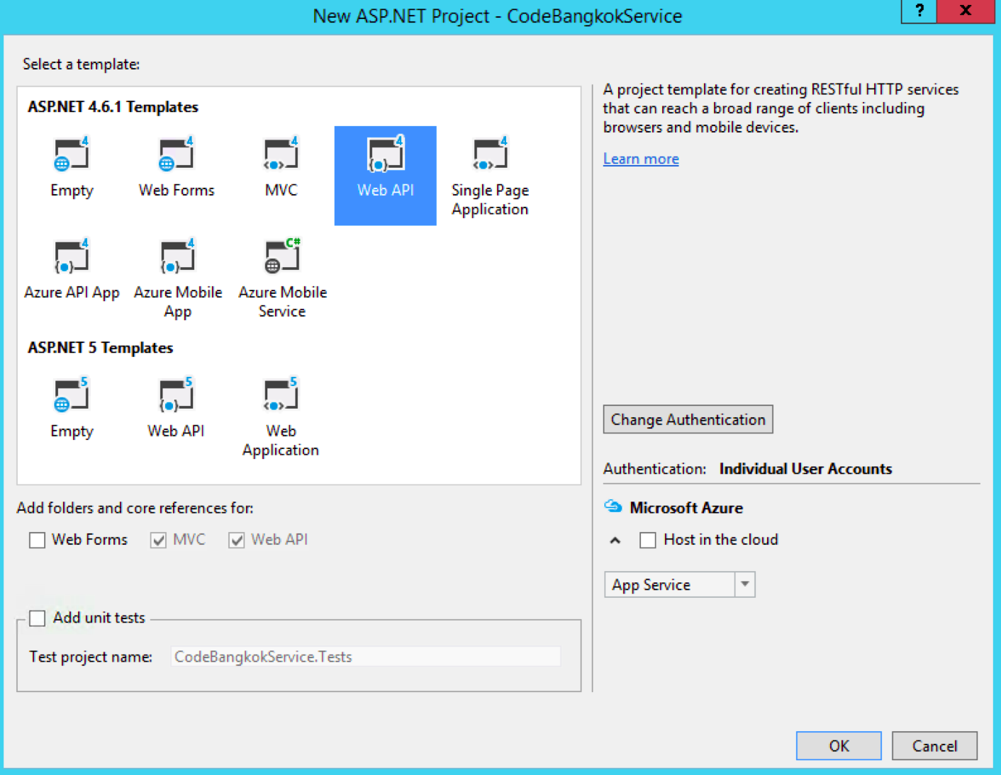 Create A Rest Service Using Aspnet Web Api And Sql Database In Azure App Service