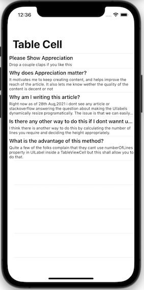 Adding Custom Uitableviewcell With Dynamic Height Programmatically By Sandeep Kumar Medium