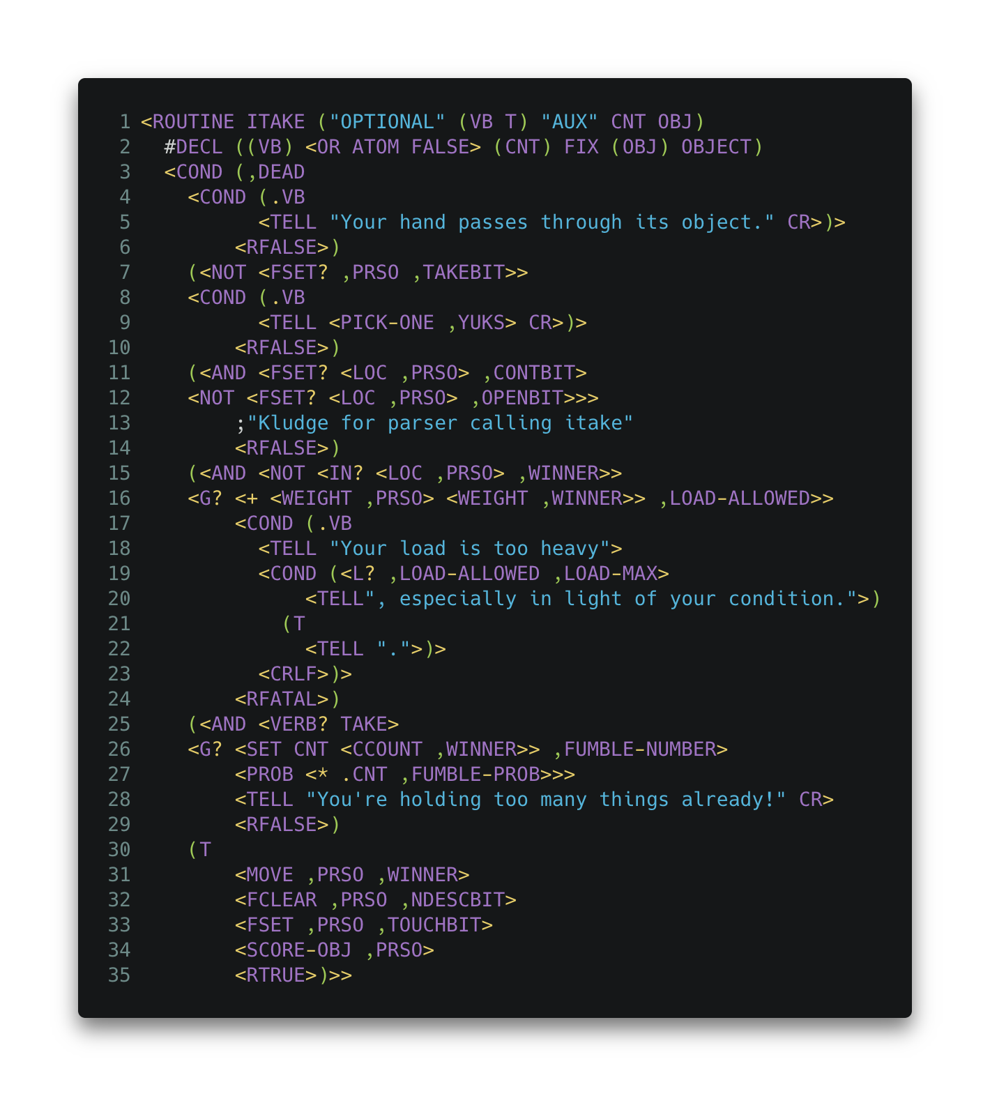 Zork: The Great Inner Workings. Exploring the source code and game ...