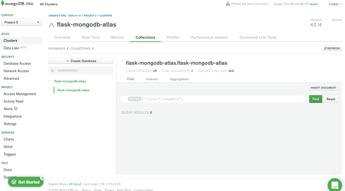 Connect Flask App To Mongodb Atlas Using Pymongo By Summer Xia Medium