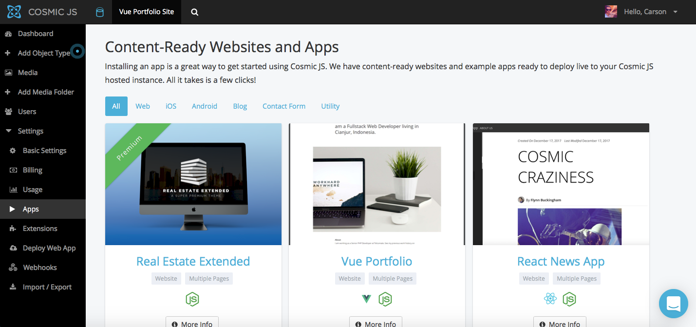 Deploy a Vue Portfolio Site in 3 Steps | by Carson Gibbons | HackerNoon.com | Medium