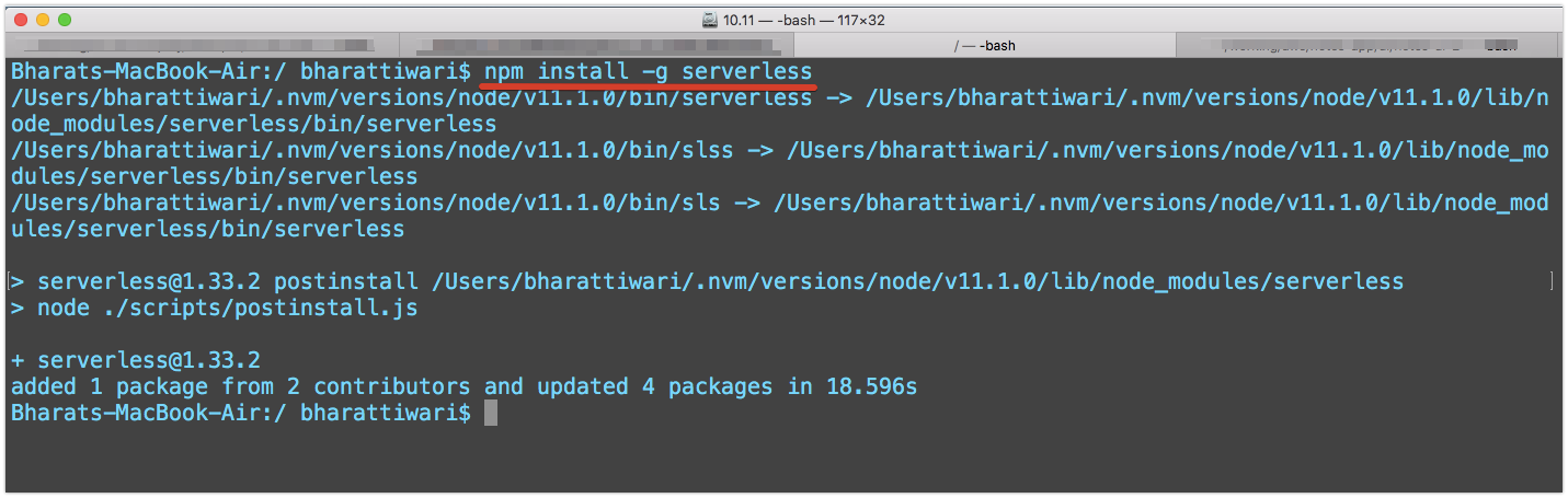 Installing Serverless Framework. Part ɪ: Building Serverless Api│Story… | by Bharat Tiwari ...
