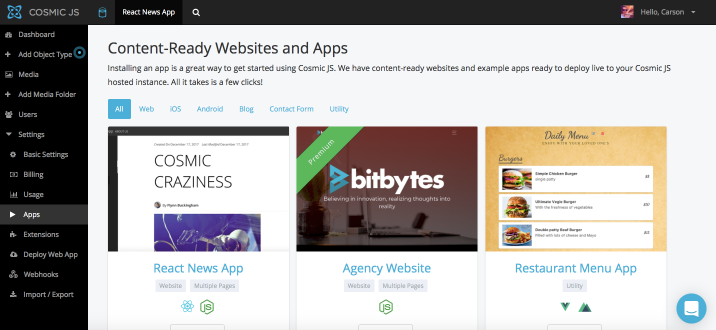 Deploy a React News App in 3 Steps | by Carson Gibbons | HackerNoon.com | Medium