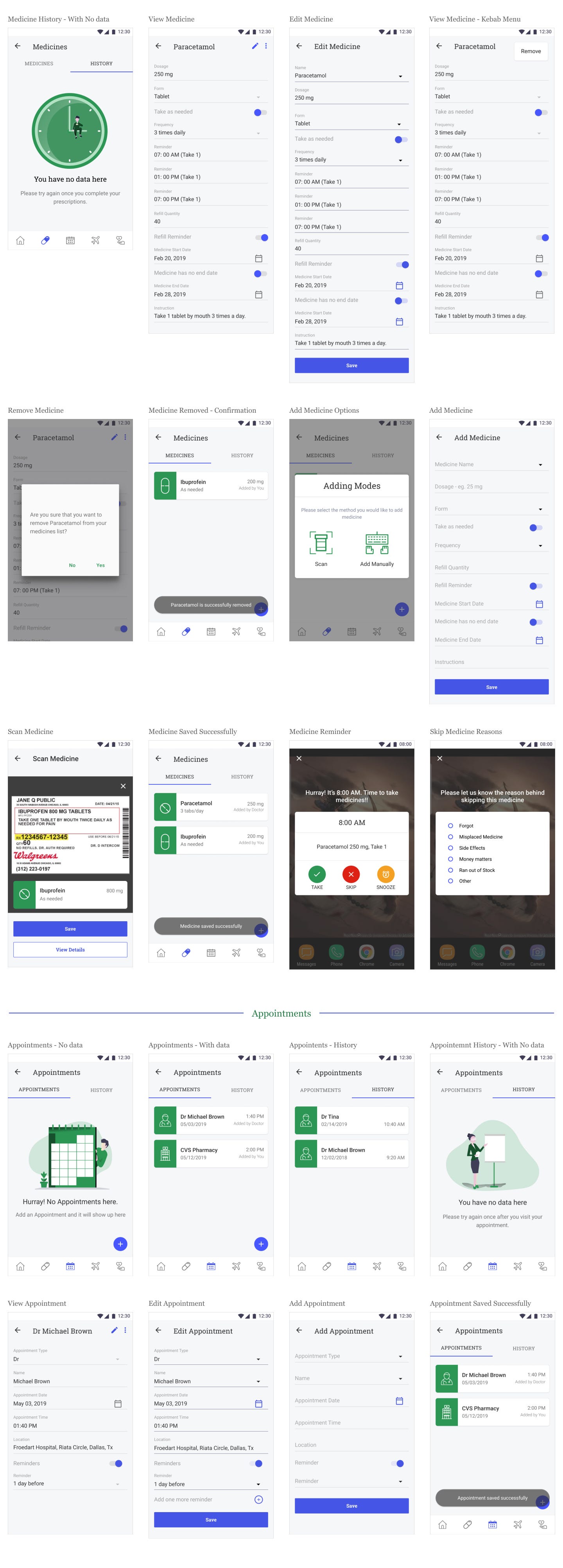 Designing a health reminder application — a UX case study