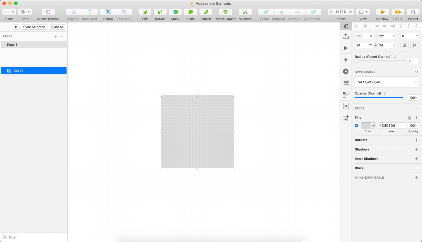 Ensuring accessible design with the use of Sketch nested symbols